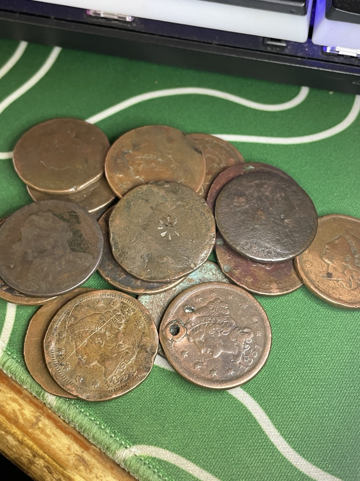 Lot Of Liberty Cap, Draped Bust, Matron, And Braided Har Large Cents ...