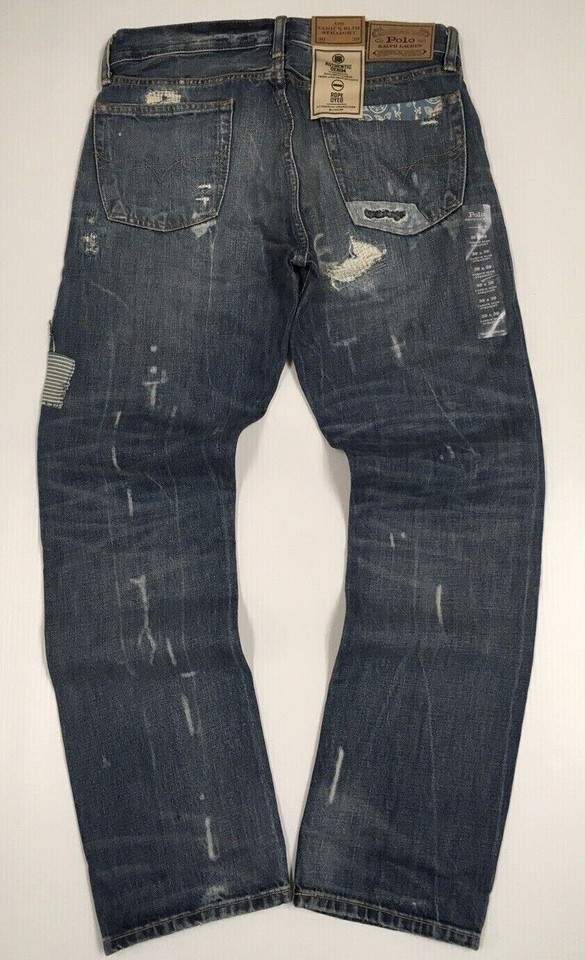 Polo Ralph Lauren Patchwork Repaired Distressed Ripped Shredded Artist ...