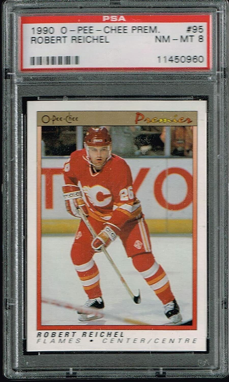 1990 Opeechee OPC Premier NHL Hockey Robert Reichel #95 Calgary Flames ...