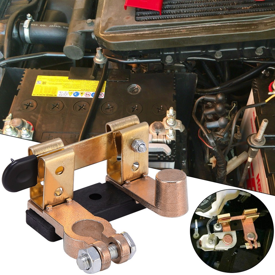 Heavy Duty Car Battery Disconnect Knife Blade Shut Cut Off Switch Top ...