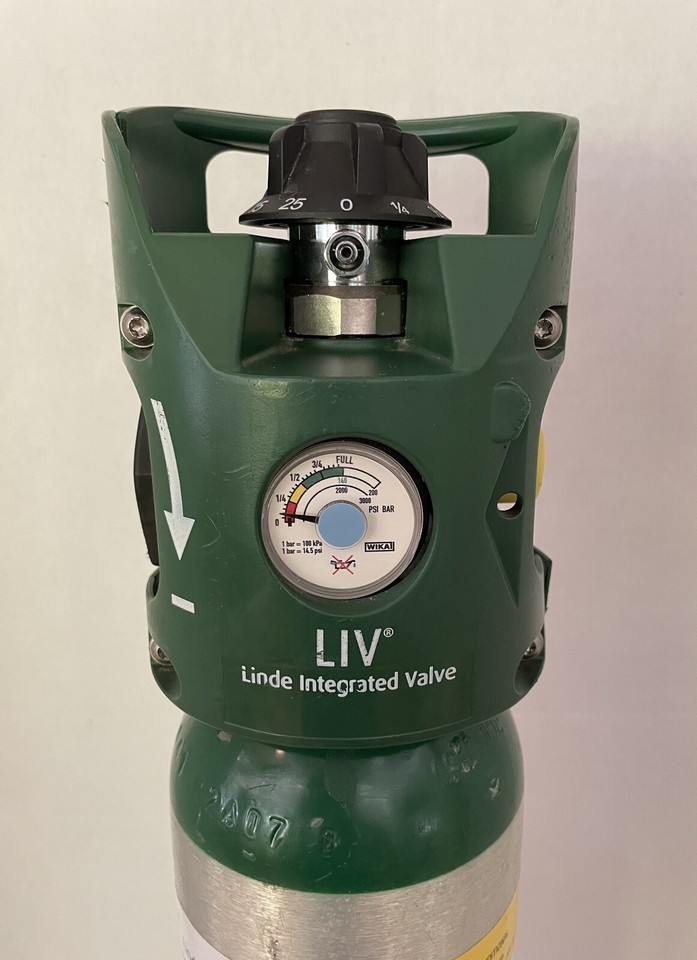Medical Oxygen Cylinder Size E W/Linde Integrated Valve UN 1072 Empty ...
