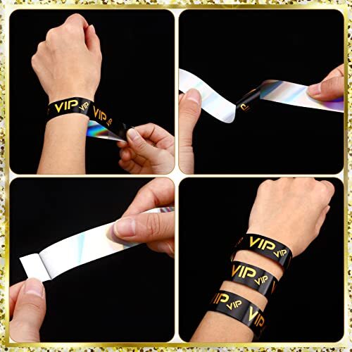 500 Pack VIP Plastic Wristbands for Events Party VIP Custom Bracelets ...