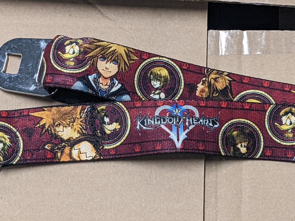 Buckle Down Seatbelt Belt Disney Kingdom Hearts Sora Goofy Donald ...