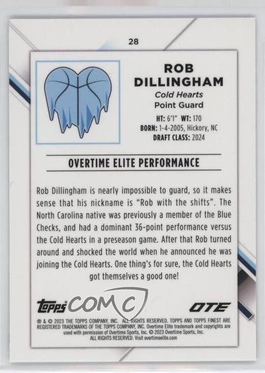 2022-23 Topps Finest OTE Overtime Elite Rob Dillingham #28 | eBay