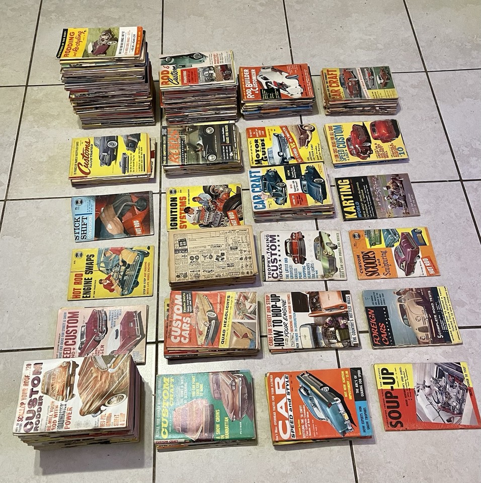 1950’s 60’Vintage Car Magazines Hot Rod Rod & Custom Rod Builder&Cust ...