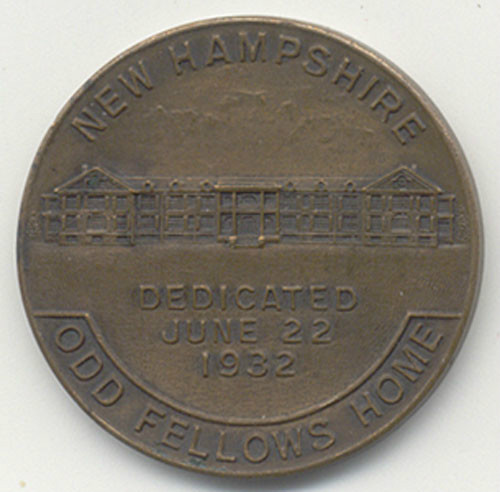 1932 NEW HAMPSHIRE ~ DEDICATION ODD FELLOWS HOME MEDAL | eBay