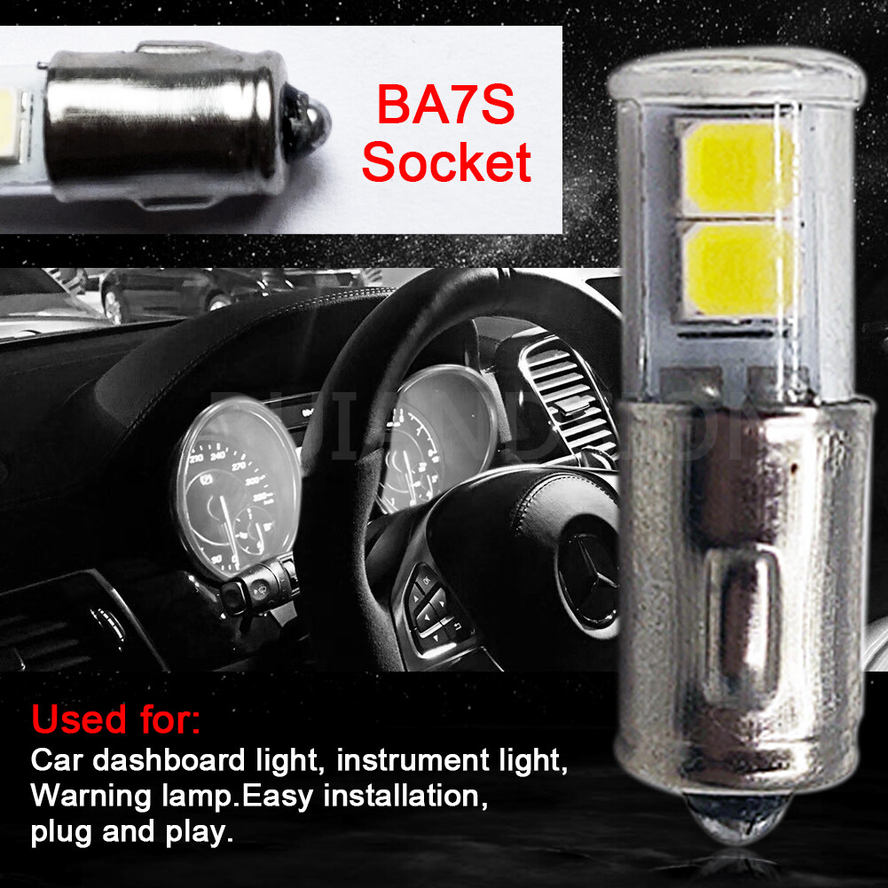 10pcs White BA7S LLB281 GLB281 2835 4 LED Dash Gauge Warning Light Bulb ...
