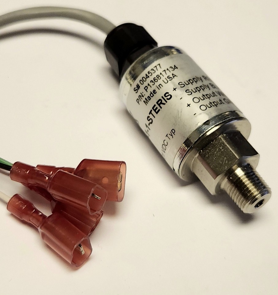 NO SHOK 610 100 1 9 11 STERIS Pressure Transducer 100 psi 100 MV 10 VDC ...