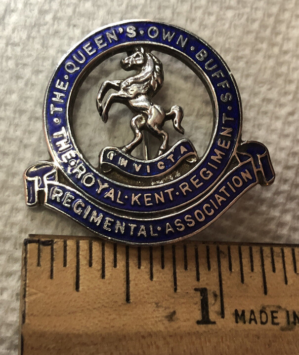 Royal Kent Regiment Pin Queen’s Own Buffs Pinback Regimental ...