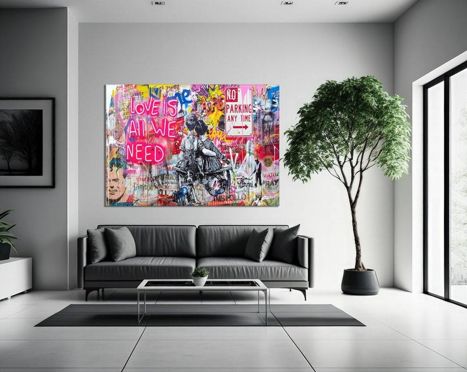 Banksy Love Is All We Need Wall Art Canvas Unframed Print Art | eBay