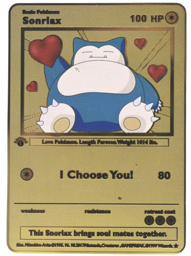 NEW Pokémon 100point Metal Cards TCG Ultra Sonrlax Golden Pokemon Gifts ...