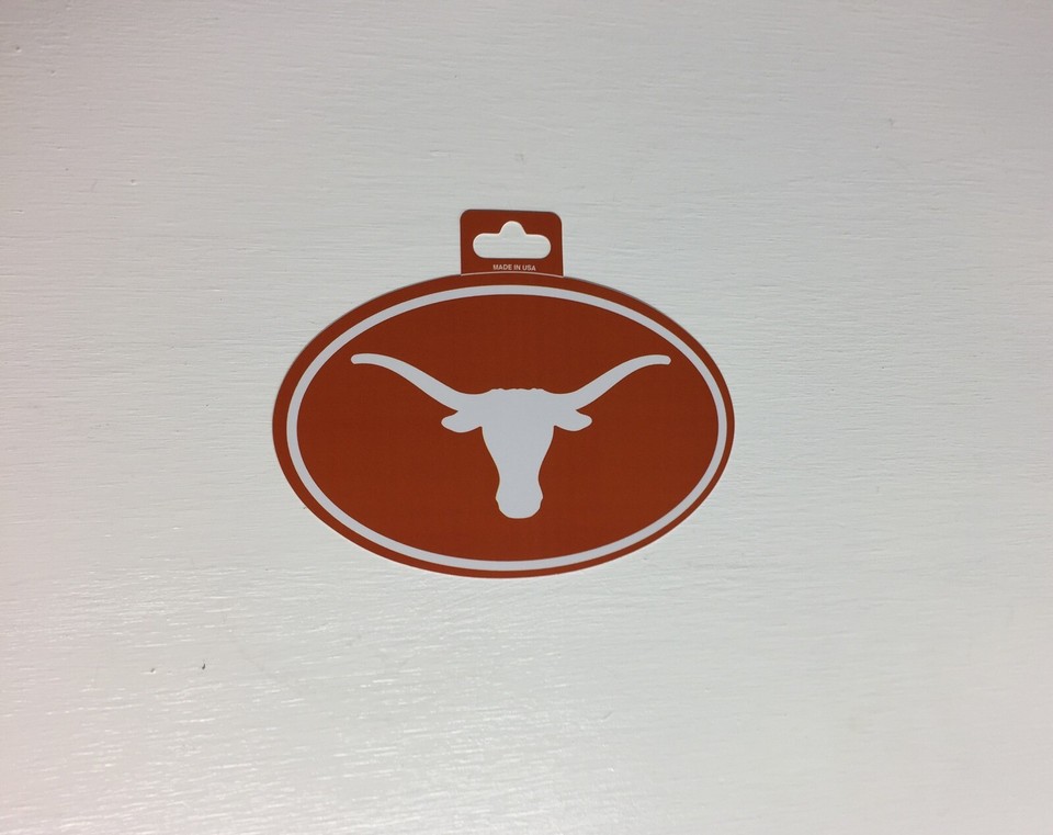 Texas Longhorns Oval Decal Sticker Full Color NEW 3x5 Inches Free Ship ...