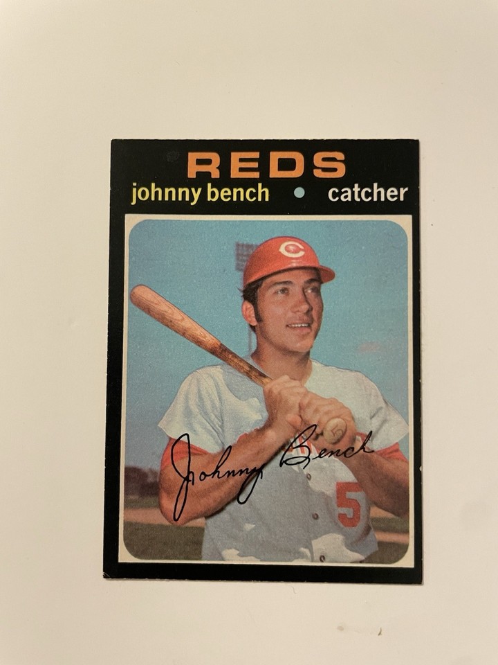 1971 OPC/O-Pee-Chee #250 JOHNNY BENCH HIGHLIGHTS GRADE! (HOF) PRINTED ...