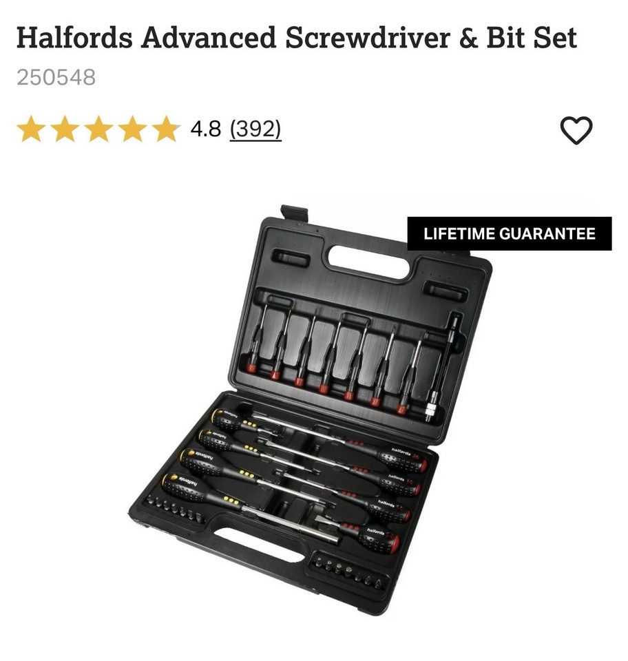 Halfords Advanced 30 Piece Screwdriver & Bit Set | eBay UK