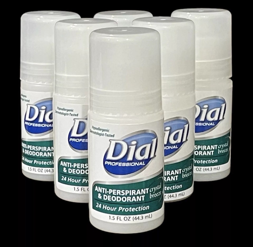 Lot Of 6 Dial Professional Crystal Breeze Roll-On Antiperspirant ...