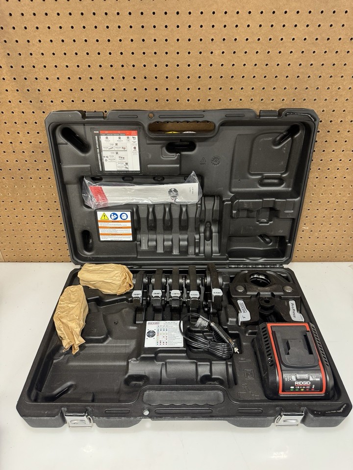 RIDGID RP 350 PRESS TOOL KIT W/ Battery & Case, 1/2" - 2" PROPRESS JAWS ...