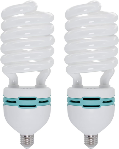 [2 Pack] 85W 5500K CFL, Compact Fluorescent Light Bulb for Photography ...
