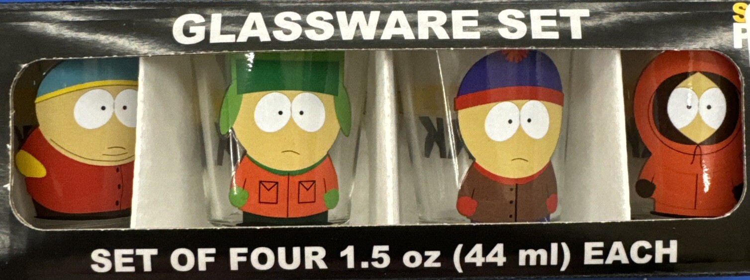 South Park Shot Glass Set Of 4! Cartman, Kenny, Kyle And Stan! L@@k! | eBay