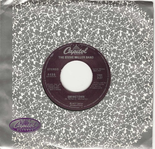 45 rpm STEVE MILLER BAND 'Swingtown/Wintertime' 7" vinyl play graded ...