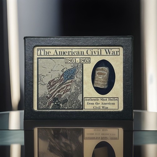 Authentic American Civil War Bullet Relic with Glass Top Display Case ...