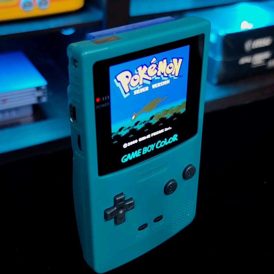 Teal Gameboy Color Console OLED Touch Screen GBC Game Boy | eBay