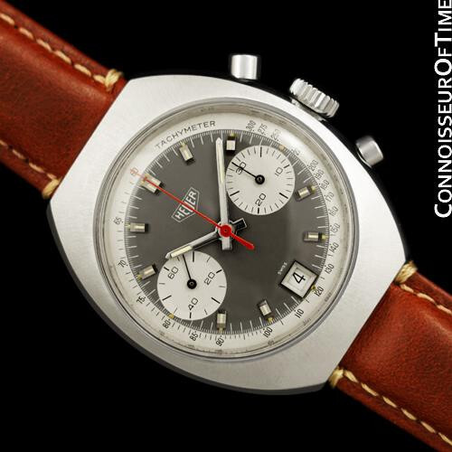 1960's HEUER Retro Vintage Valjoux 7734 Chronograph Mens Watch ...