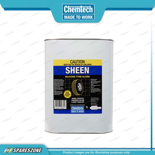 Chemtech Sheen Tyre Shine 5 Litre Tyre Dressing Long-Lasting Glossy ...