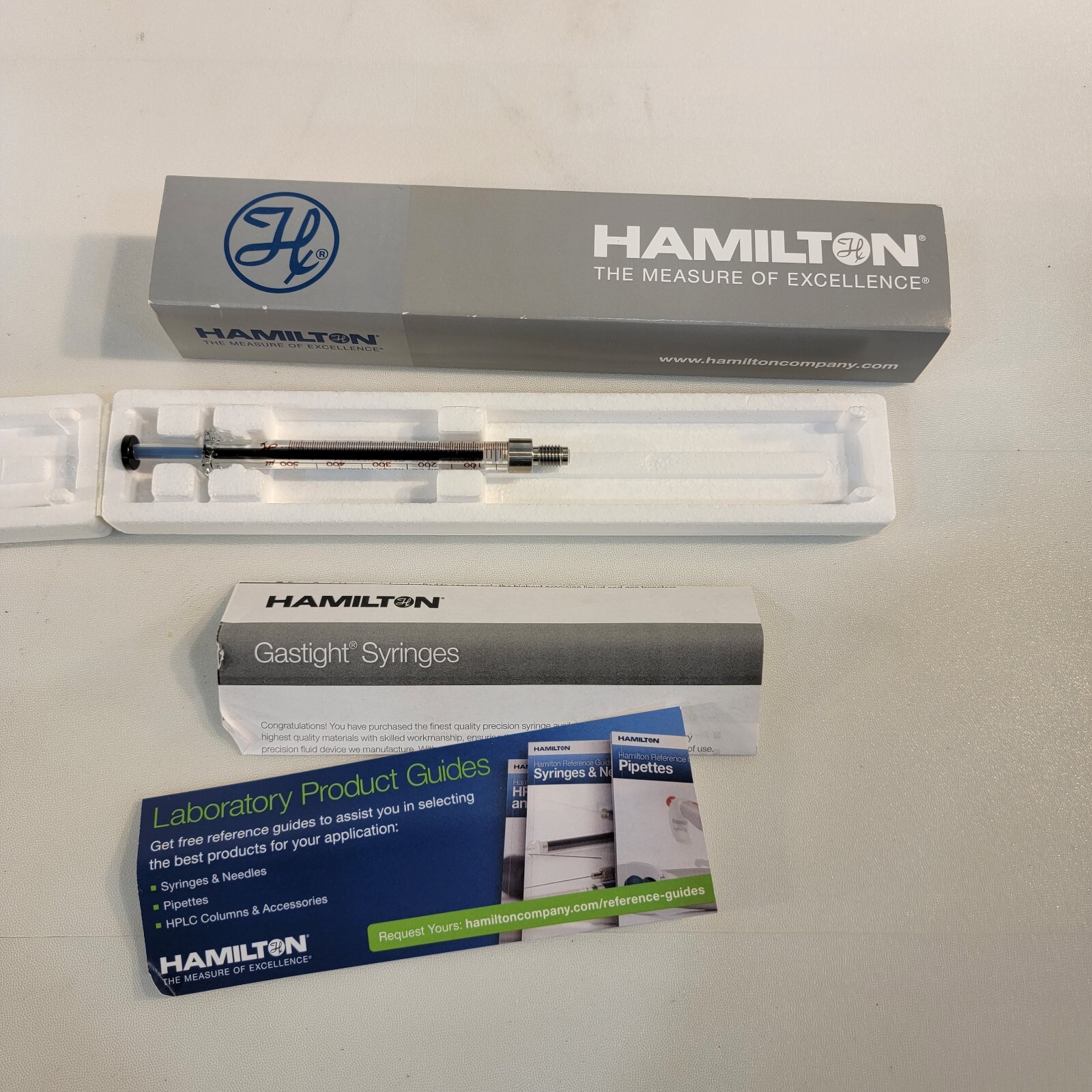 Hamilton GASTIGHT 1750c Syringe 500 Microliter # 81260 for sale online ...