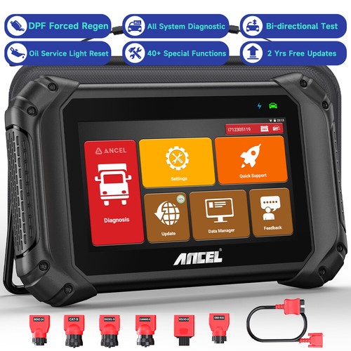 Bidirectional Scanner Diesel Engine Truck OBD2 Code Reader DPF Regen ...