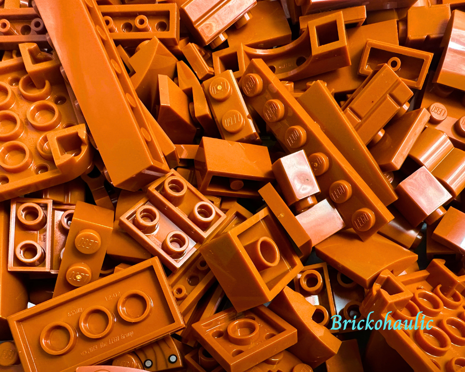 Lego Dark Orange Color Sorted Bricks Pieces Plates Parts Bulk Assorted ...