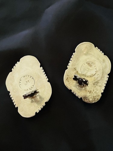 Jon McCray Navajo Signed Silver Turquoise Earrings Clip-backs - VGUC | eBay