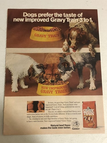 1977 Gravy Train Dog Food Print Ad Advert pa8 | eBay