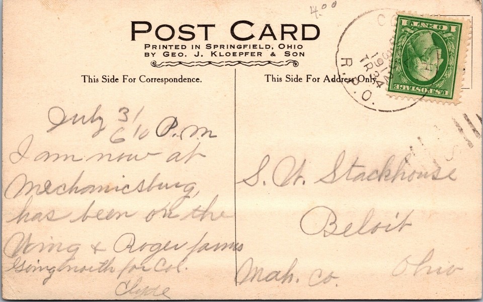 1912 I. O. O. F. Home Springfield Ohio Vintage Postcard OH | eBay