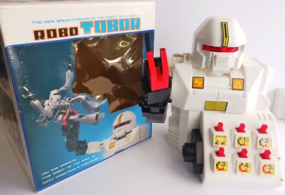 Rare Robo TOBOR Robot w Mechanical Arm 1980s Battery Op Space Toy ...