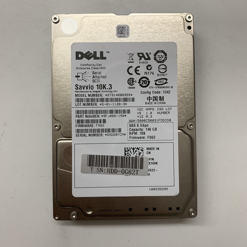 DELL X160K X829K ST9146803SS SAVVIO 146GB 10K 6Gbps 2.5" SAS HDD HARD ...
