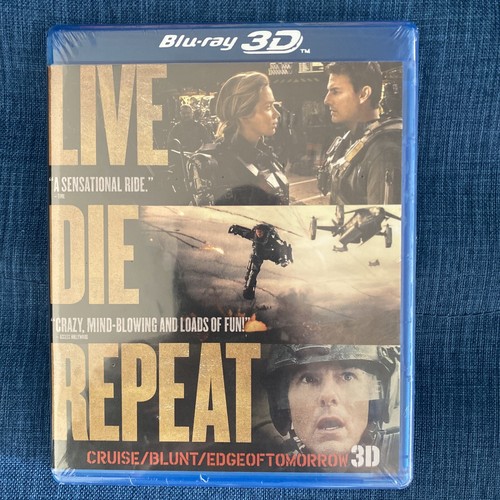 Live Die Repeat Edge of Tomorrow (3D, Blu-Ray, DVD) 3 Disk Set BRAND ...