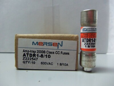 New Lot Shawmut ATDR 1 8/10 Amp Fuses Buss LP CC 1 8/10 Class CC 600V ...
