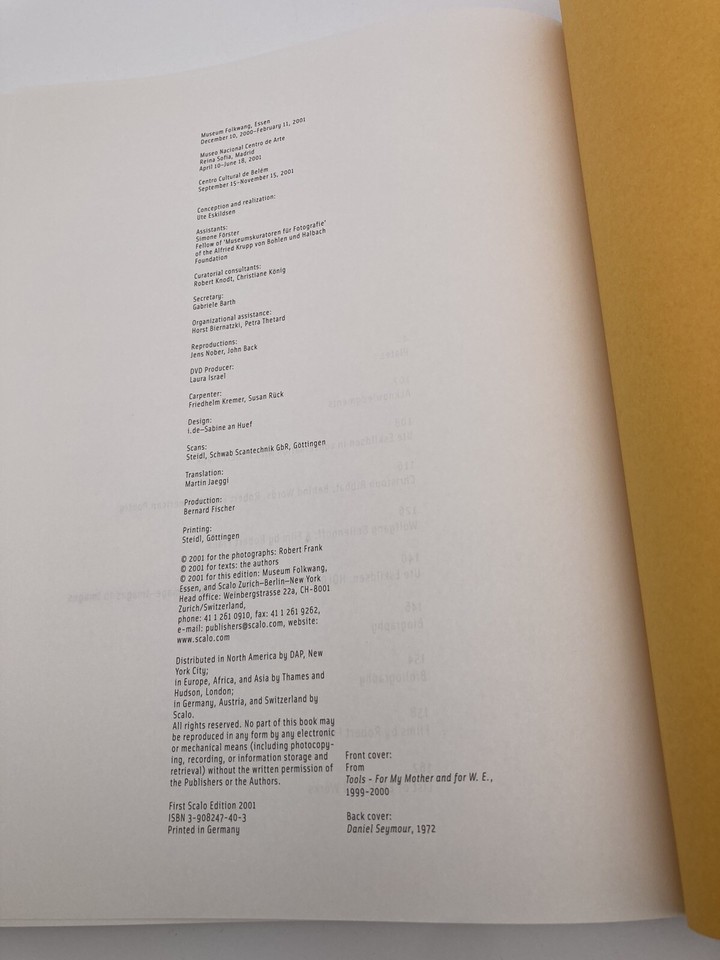 Hold Still Keep Going Robert Frank 2001 hardcover w dj Scalo 1st Ute Eskildsen 9783908247401 | eBay