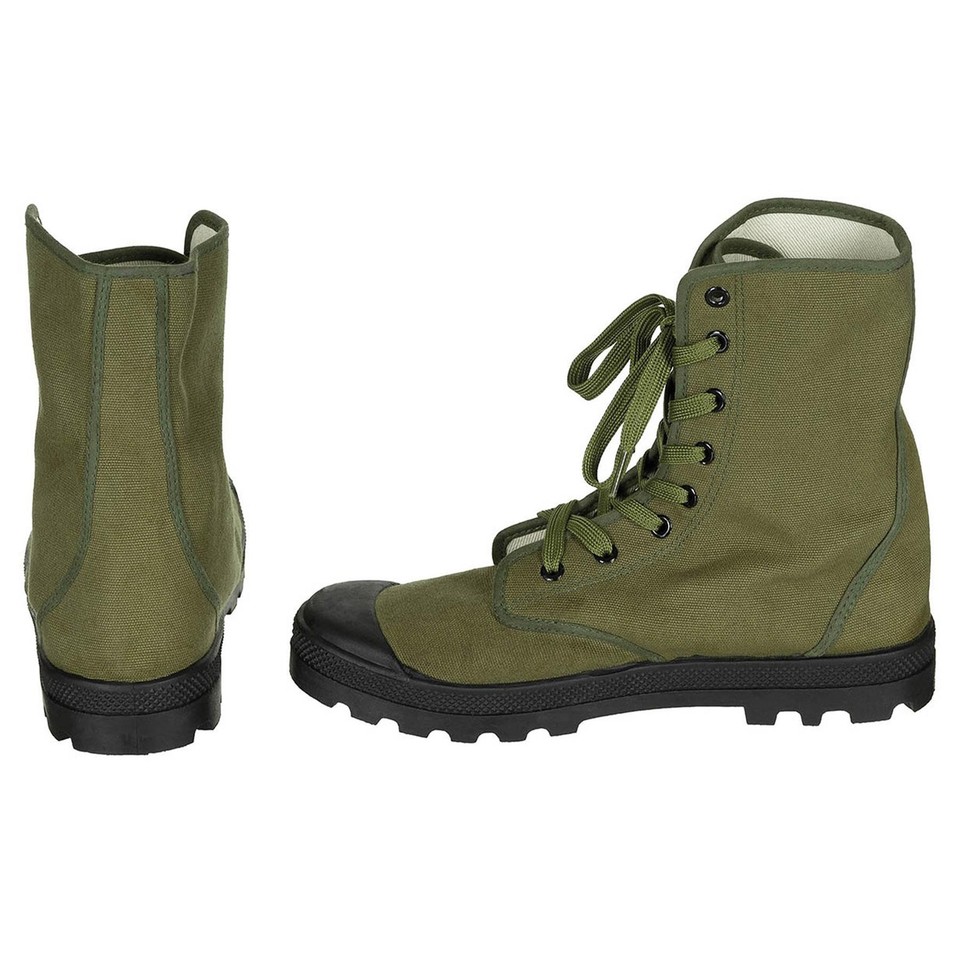 Original French Military Commando Boots Reinforced heels Vintage Olive ...