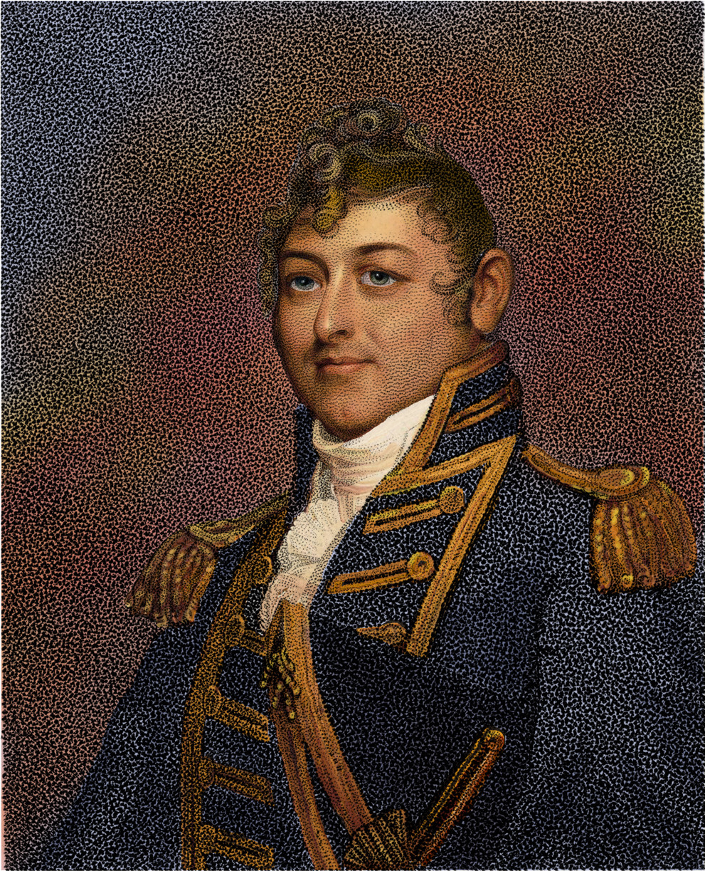 ISAAC HULL rare engraving print USS Constitution exactly from Stuart ...