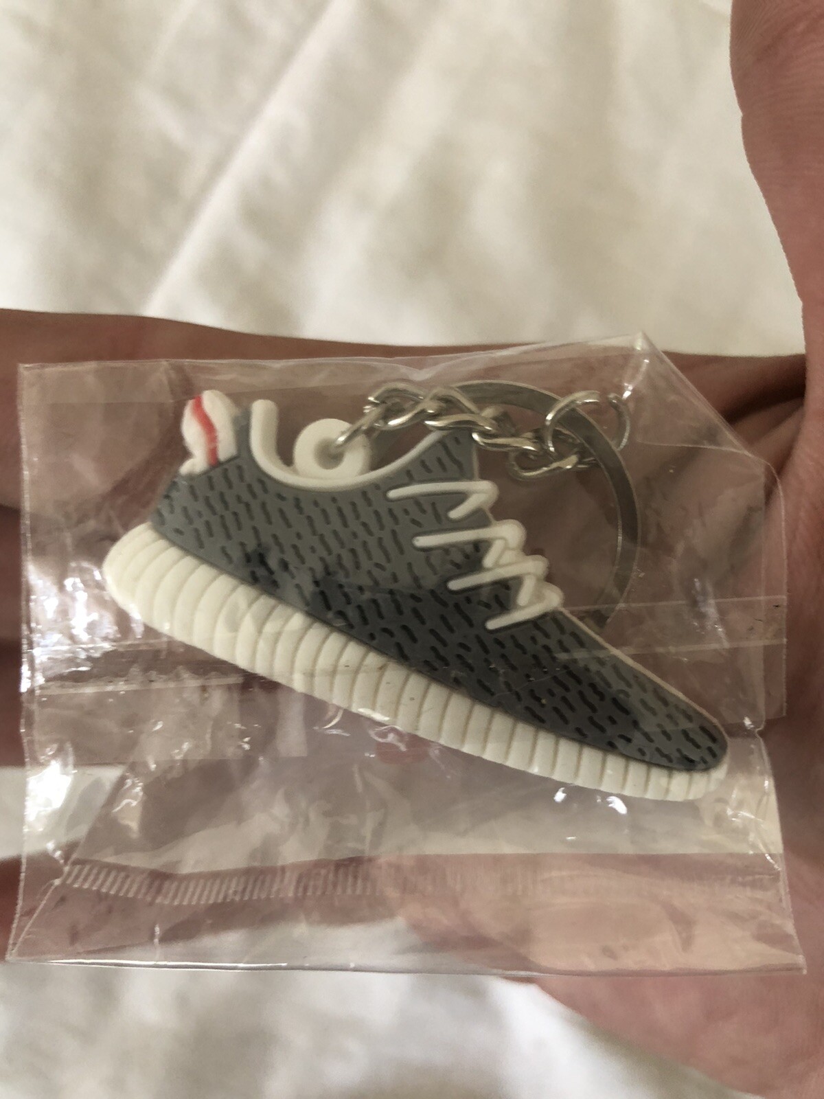 Yeezy Boost 350 V1 Silicone Keychain Gray | eBay