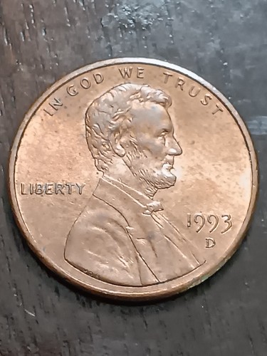1993 Rare Lincoln PENNY With Error Close AM And Light Strike On The ...