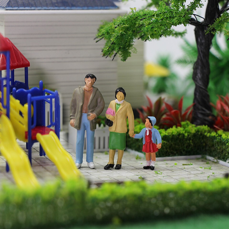 20pcs Model Trains O Scale Painted Figures 1:43 Scale Standing People ...