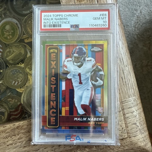 2024 Topps Chrome Into Existence #IE6 Malik Nabers RC Rookie SSP PSA 10 ...