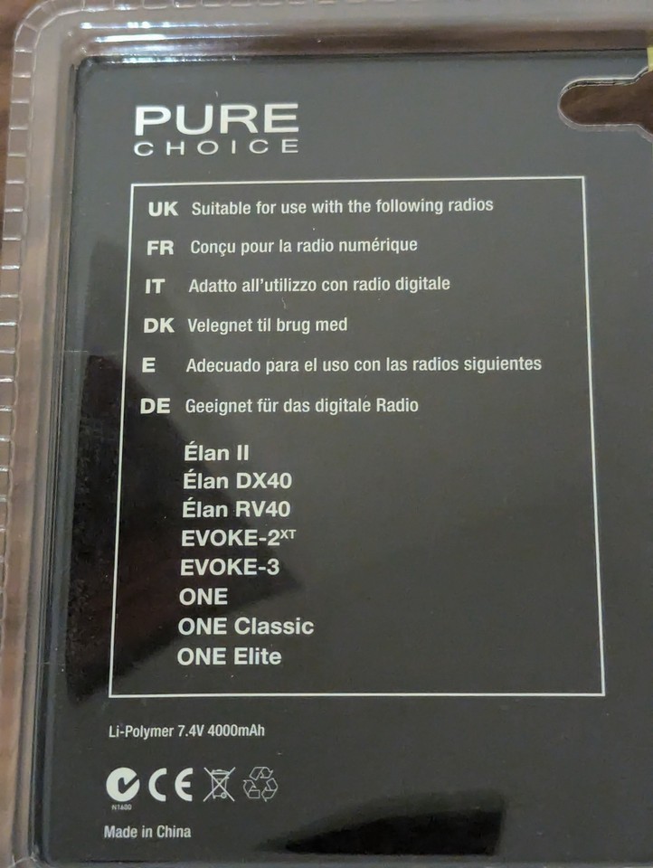 Pure ChargePAK C6L Battery - Elan / Evoke / ONE - New | eBay UK