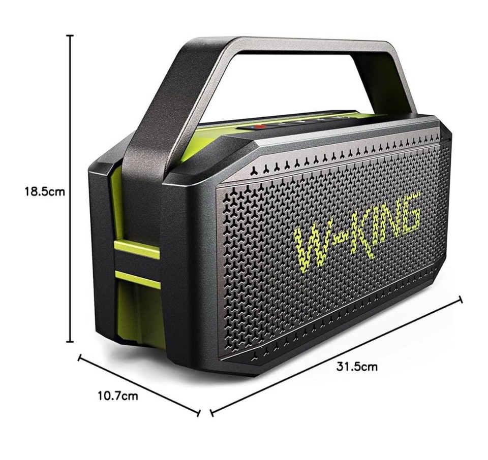 W-King D9-1 60W RMS Boom Box Portable Bluetooth Party Speaker ...