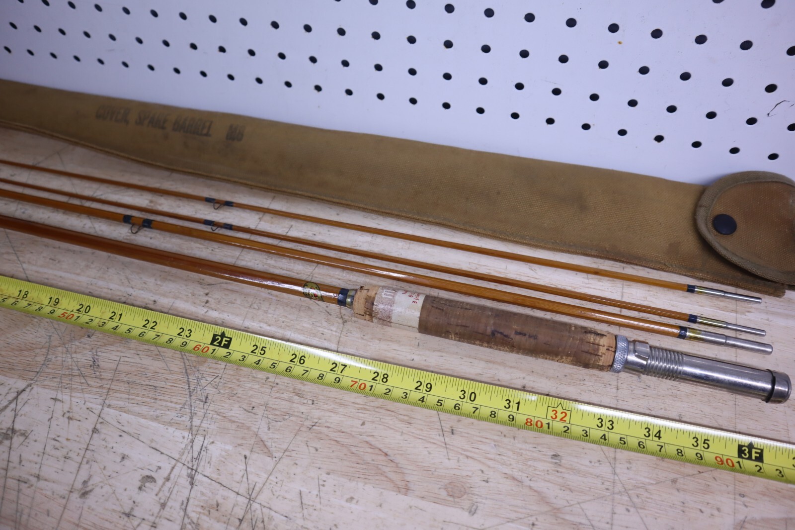 Montague Split Bamboo Flyrod Fly Fishing Pole Rod & Case Rare Antique ...