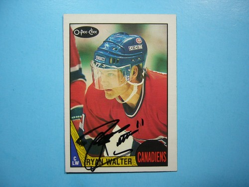 1987/88 O-PEE-CHEE NHL HOCKEY CARD #231 RYAN WALTER EX/NM AUTO ...