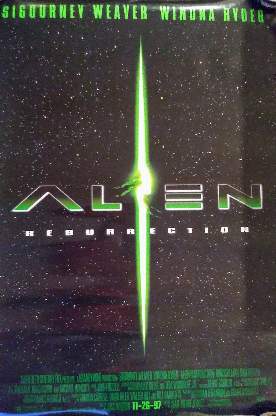 MOVIE POSTER - "Alien Resurrection" Original One Sheet MARQUE (1997 ...
