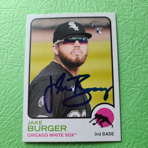 JAKE BURGER CHICAGO WHITE SOX 2022 TOPPS HERITAGE ROOKIE CARD # 381 ...